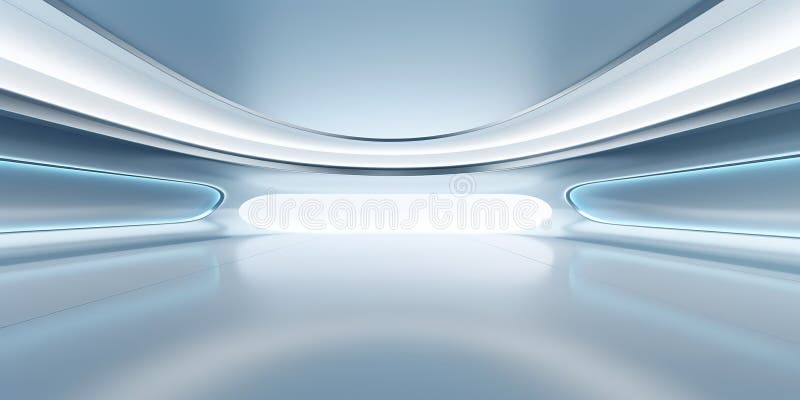 Futuristic Room or Showroom for Background Stock Illustration ...