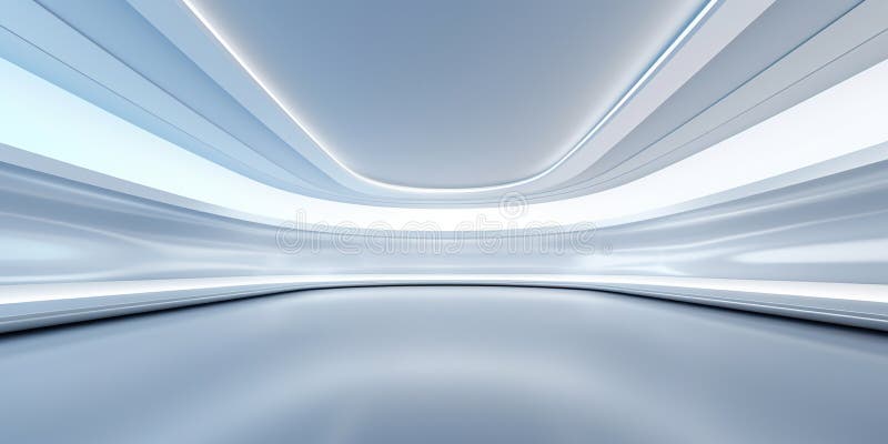 Futuristic Room or Showroom for Background Stock Illustration ...