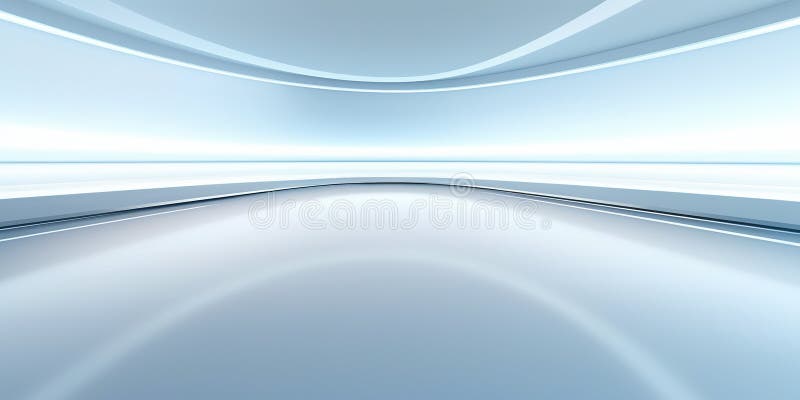 Futuristic Room or Showroom for Background Stock Illustration ...