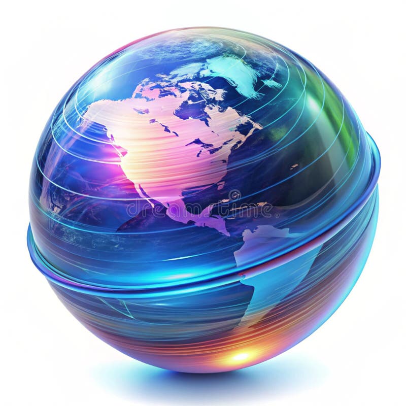 Futuristic Rotating Holographic Planet Stock Illustration ...