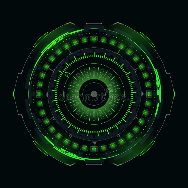 Round Indicator for a Modern Interface Stock Vector - Illustration of ...