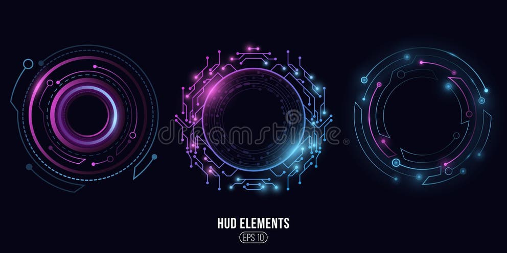 Futuristic Graphic Elements Stock Illustrations – 205,807 Futuristic ...