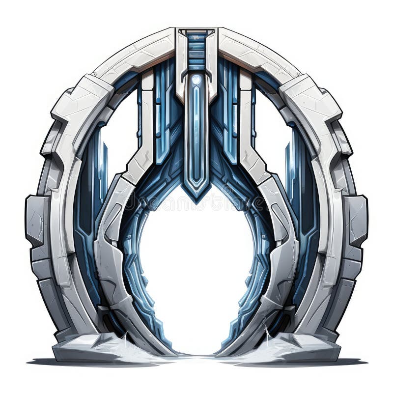 Futuristic Round Portal Gate, Science Tunnel Sci-fi Gateway, Technology ...