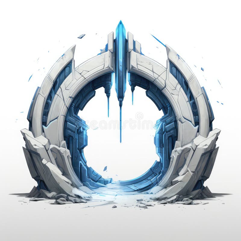 Futuristic Round Portal Gate, Science Tunnel Sci-fi Gateway, Technology ...