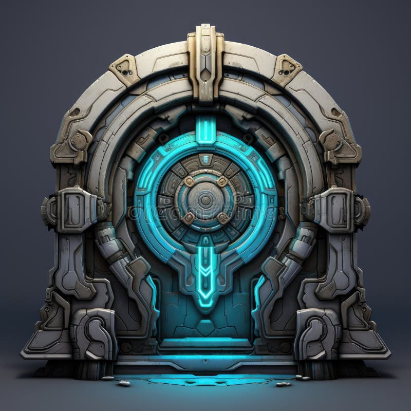 Futuristic Round Portal Gate, Science Tunnel Sci-fi Gateway, Technology ...