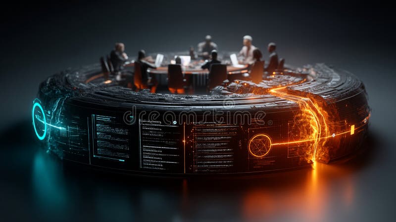 Futuristic Roundtable Stock Illustrations – 18 Futuristic Roundtable ...