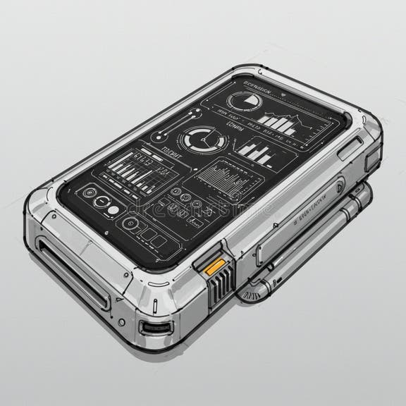 A Futuristic, Rugged Handheld Device Features a Sleek, Robust Design ...