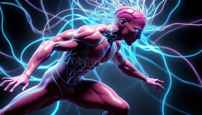 Futuristic Runner Illustration Stock Illustration - Illustration of ...