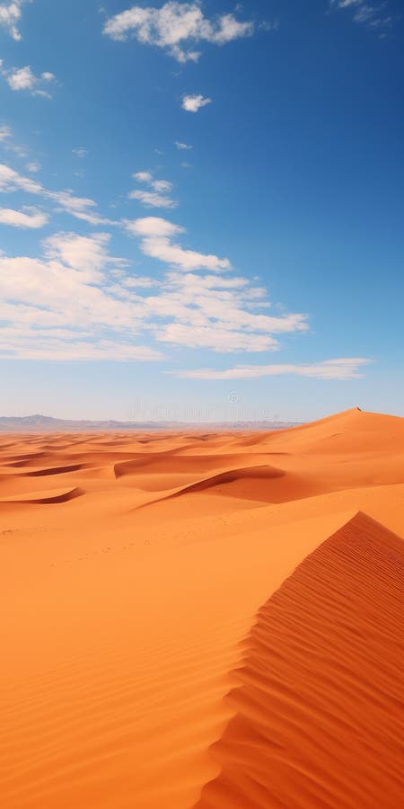 Futuristic Sahara Desert: Uhd Image with Light Orange and Sky-blue ...