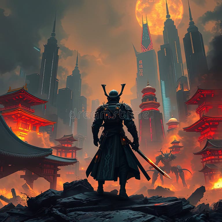 A Futuristic Samurai in a Post-apocalyptic World, Where Ancient ...
