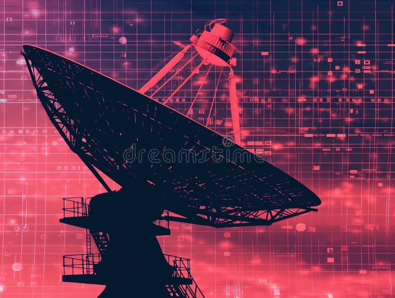 Futuristic Satellite Communication Concept Stock Image - Image of ...