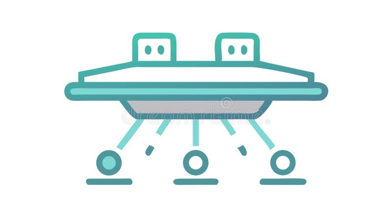 Futuristic Scanning or Projecting Hover Vehicle Icon, Vector Design ...