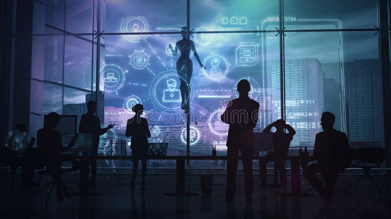 Futuristic Scene with Computational Thought Presenting an Initiative ...