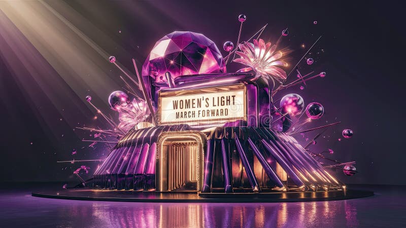 Futuristic March Forward stock illustration. Illustration of cyberpunk ...