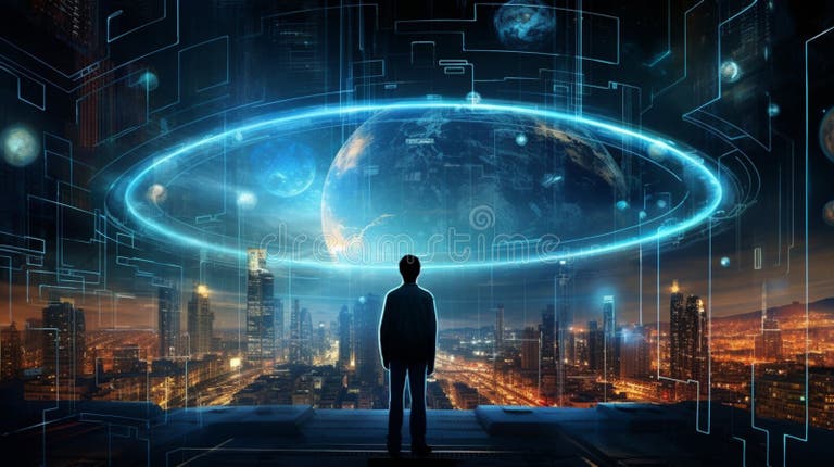 A Futuristic Scene Featuring the Convergence of Universe Future Network ...