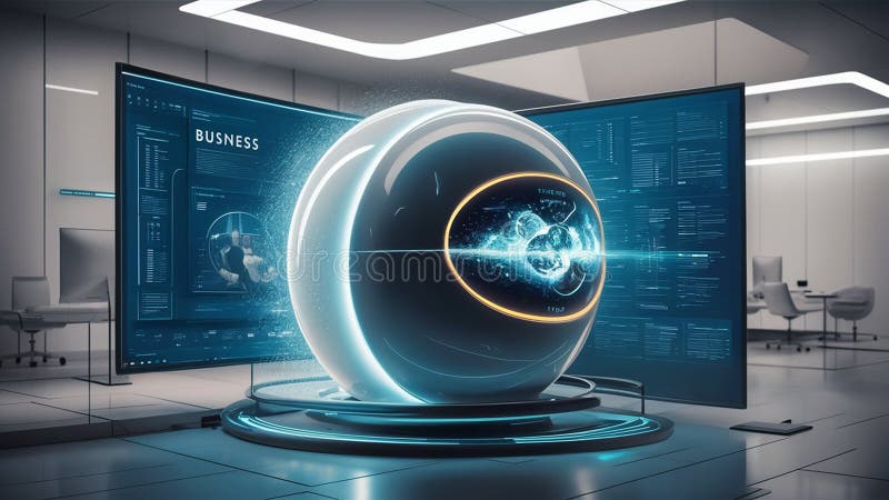 A Futuristic Scene of a Highly Advanced Artificial Intelligence in ...