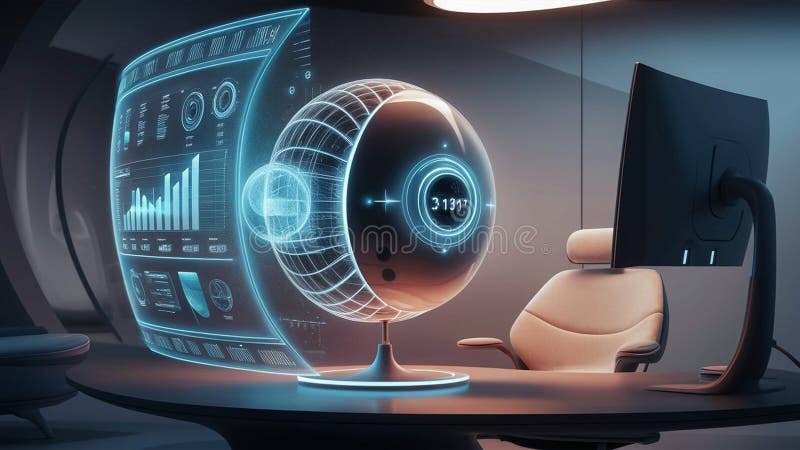 A Futuristic Scene of a Highly Advanced Artificial Intelligence in ...