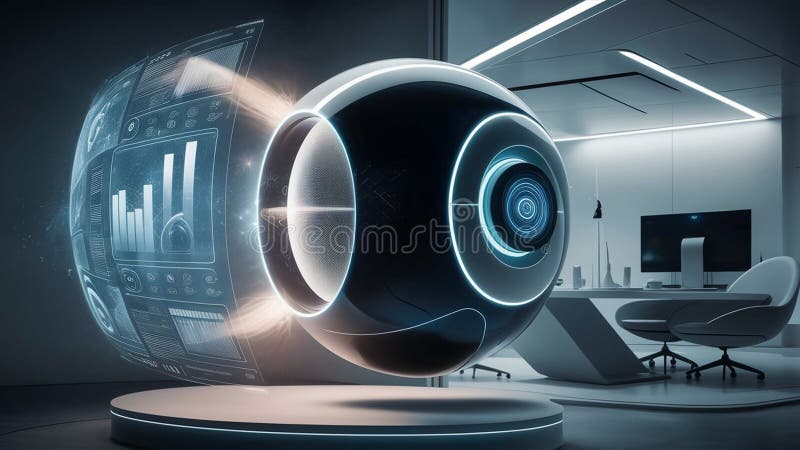 A Futuristic Scene of a Highly Advanced Artificial Intelligence in ... A Futuristic Scene of a Highly Advanced Artificial Intelligence in ...