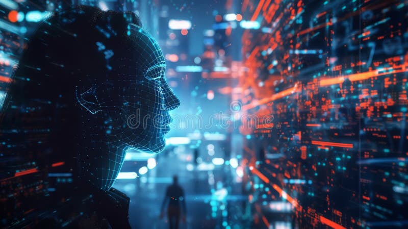 Futuristic Scene Showcasing AI-powered Speech-to-text Technologies ...