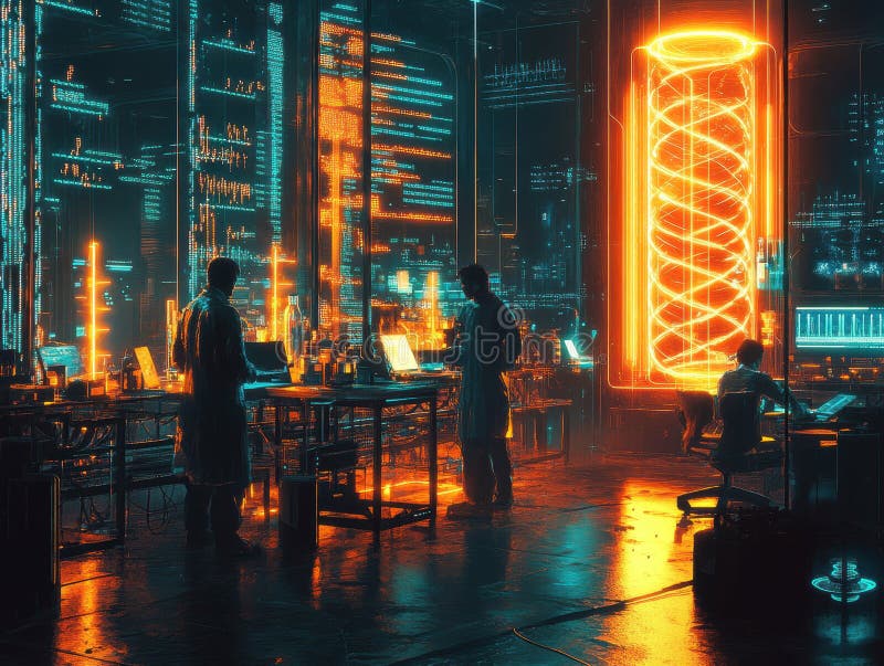 Control Room People Working Computer Screens Analyzing Data Stock ...