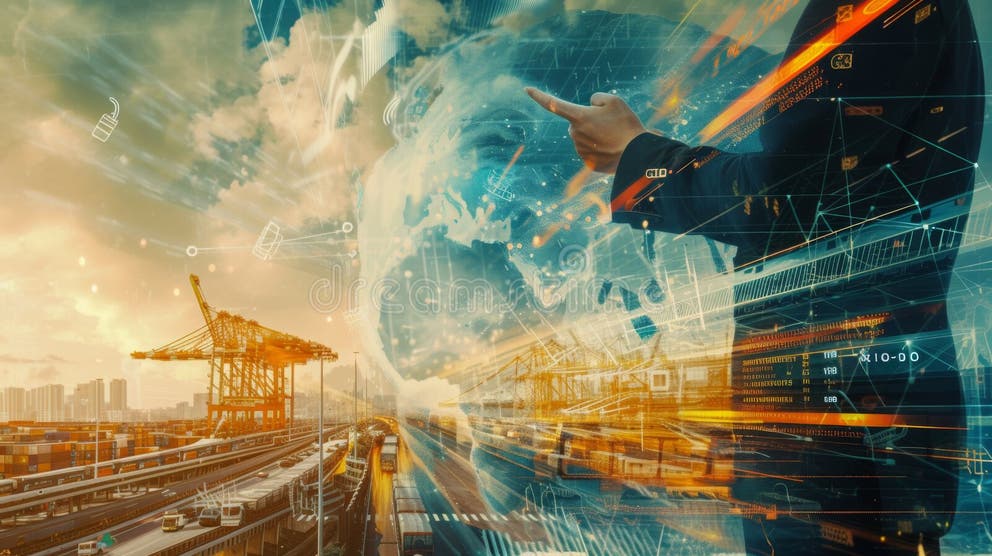 Futuristic Scene Where a Person is Using Augmented Reality (AR) To ...