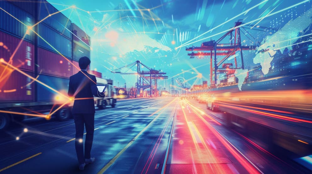 Futuristic Scene Where a Person is Using Augmented Reality (AR) To ...