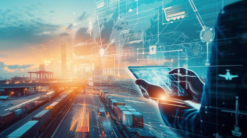 Futuristic Scene Where a Person is Using Augmented Reality (AR) To ...