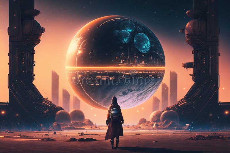 Futuristic Scenery with 3D Elements, Featuring Advanced Buildings and ...