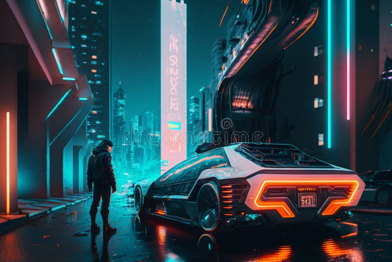 Futuristic Scenery with 3D Elements, Featuring Advanced Buildings and ...