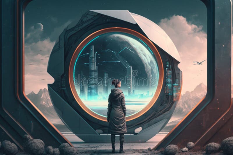 Futuristic Scenery with 3D Elements, Featuring Advanced Buildings and ...