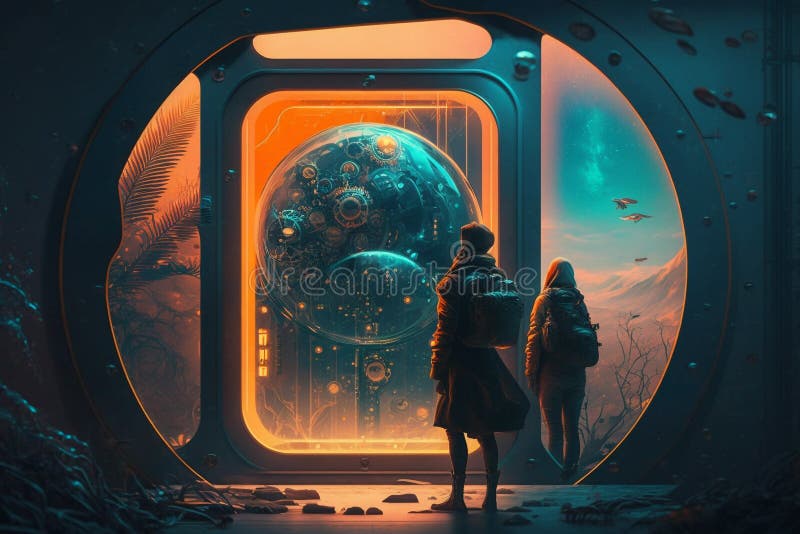 Futuristic Scenery with 3D Elements, Featuring Advanced Buildings and ...