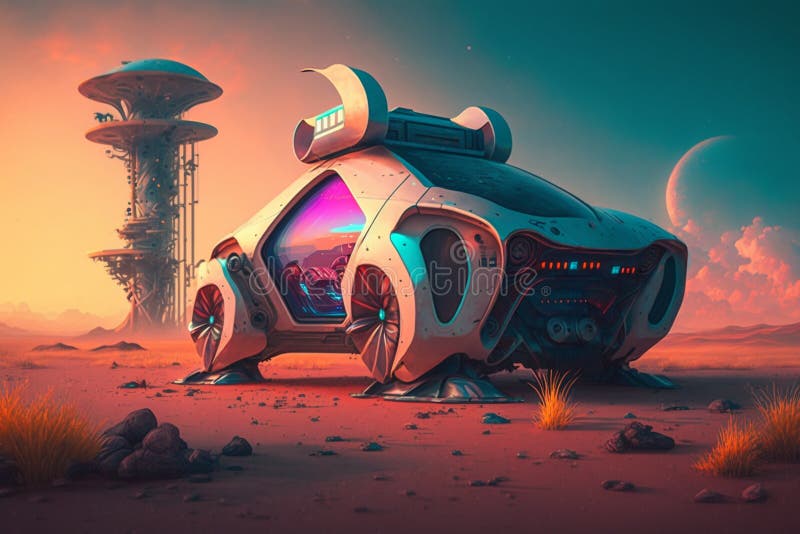 Futuristic Scenery with 3D Elements, Featuring Advanced Buildings and ...