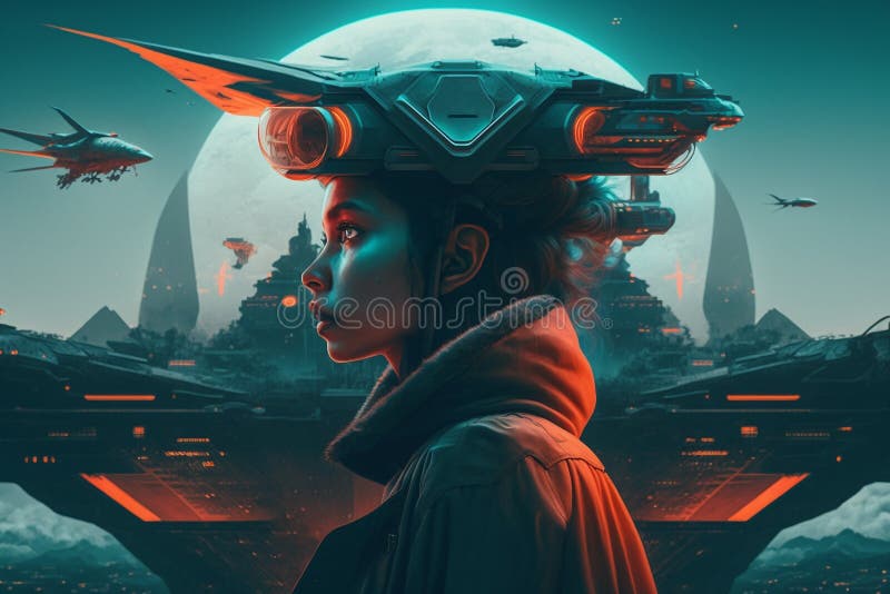 Futuristic Scenery with 3D Elements, Featuring Advanced Buildings and ...