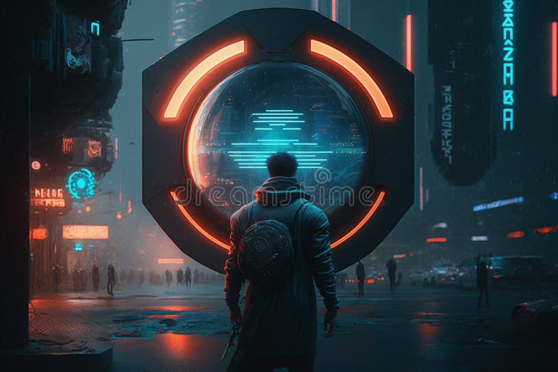 Futuristic Scenery with 3D Elements, Featuring Advanced Buildings and ...