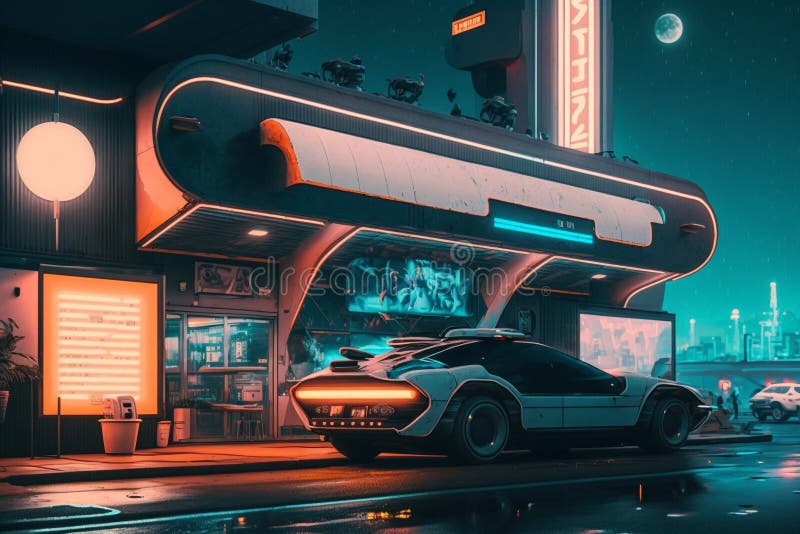 Futuristic Scenery with 3D Elements, Featuring Advanced Buildings and ...