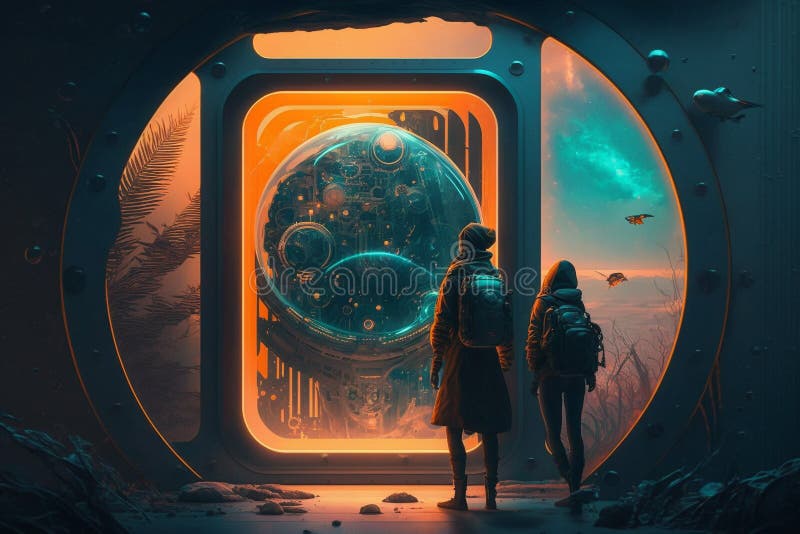 Futuristic Scenery with 3D Elements, Featuring Advanced Buildings and ...