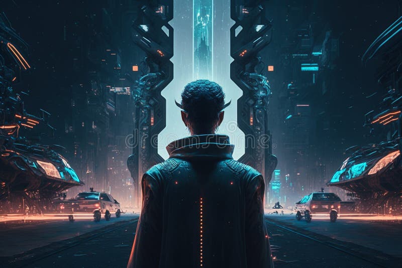 Futuristic Scenery with 3D Elements, Featuring Advanced Buildings and ...