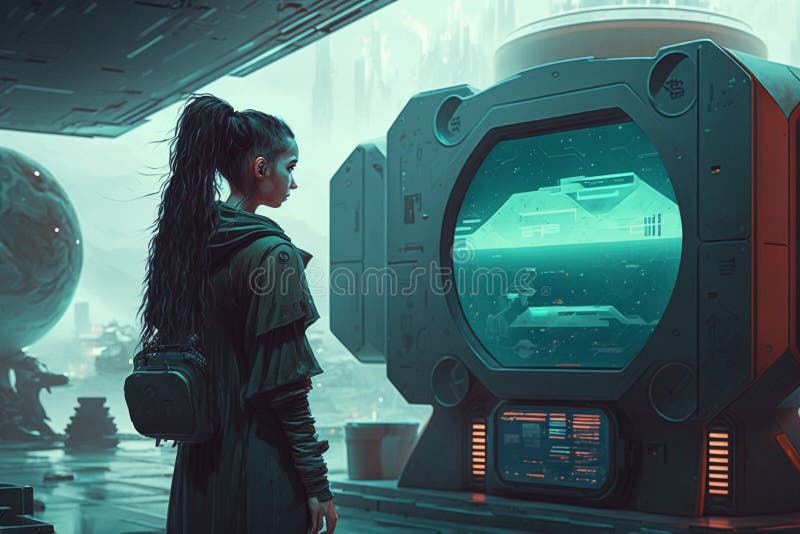 Futuristic Scenery with 3D Elements, Featuring Advanced Buildings and ...