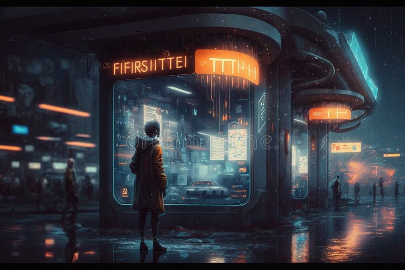 Futuristic Scenery with 3D Elements, Featuring Advanced Buildings and ...