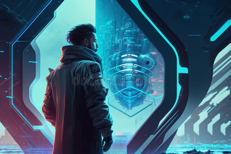 Futuristic Scenery with 3D Elements, Featuring Advanced Buildings and ...