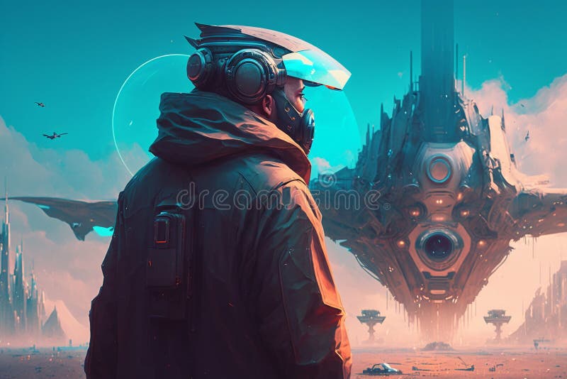 Futuristic Scenery with 3D Elements, Featuring Advanced Buildings and ...