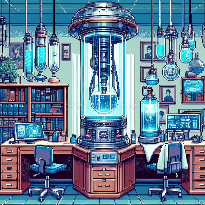 Futuristic Physics Class editorial photography. Illustration of people ...