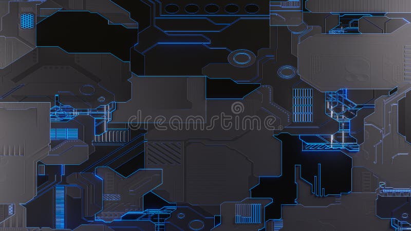 Futuristic Sci Fi Abstract Texture Background with Detailed Geometric ...