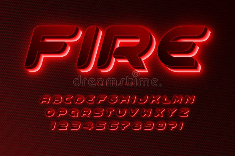 Futuristic Sci-fi Alphabet, Extra Glowing Space Design Stock Vector ...