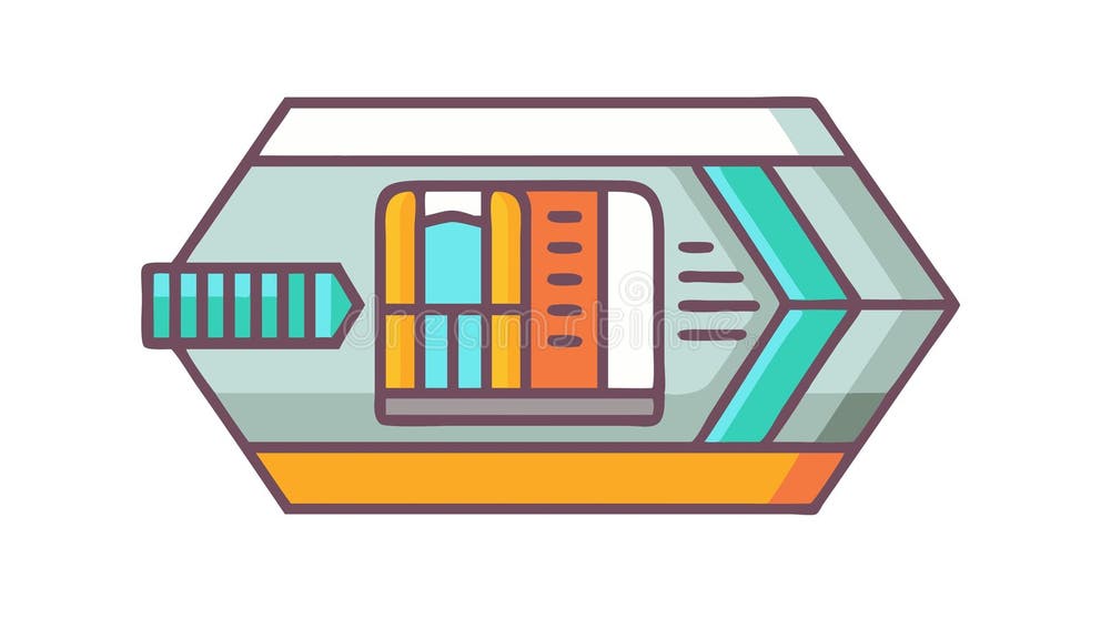 Futuristic Sci-Fi Container or Cryo Pod Vector Icon Illustration ...