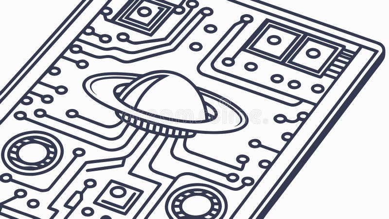 Futuristic Sci-Fi Control Panel or Circuit Board, Vector Design ...