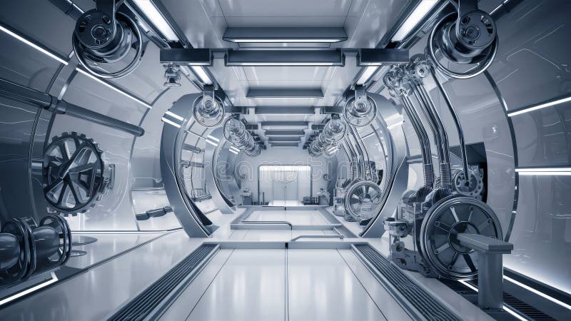 Futuristic Sci-Fi Corridor, Advanced Technology High Quality Image ...