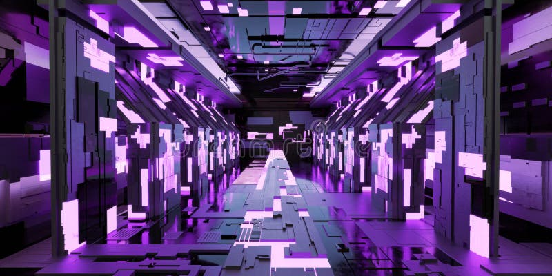 Futuristic Sci-fi Corridor Room. Modern Future Background Style ...