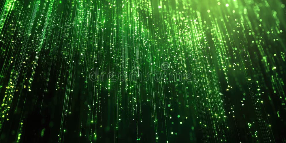 Futuristic Sci-Fi Digital Matrix with Glowing Data Streams, High-Tech ...