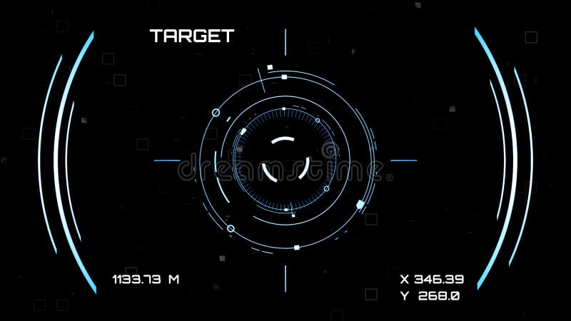 Futuristic Sci-fi and Digital Weapon Sight Interface Stock Illustration ...